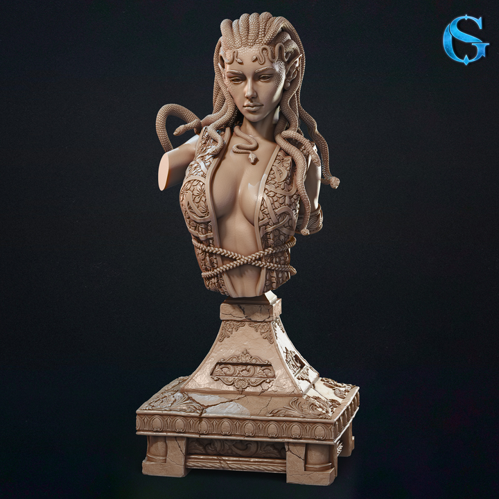 3D Printable Bust Ophea - Medusa | Pre-Supported by SolGood Fantastic Ladies